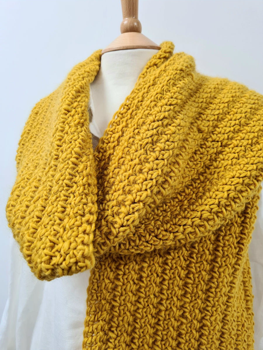 Herringbone Scarf Pattern – Fully Woolly Yarns